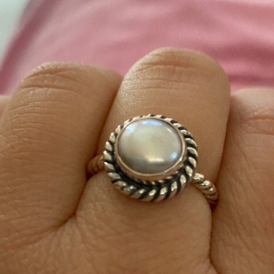 Pearl Ring 925 Solid Sterling Silver Ring Pearl Silver Ring | Etsy