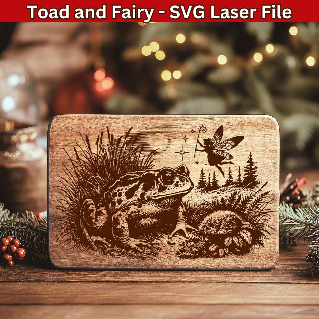 Cutting Board SVG Toad Laser File, Toad SVG Laser Engraving File for ...