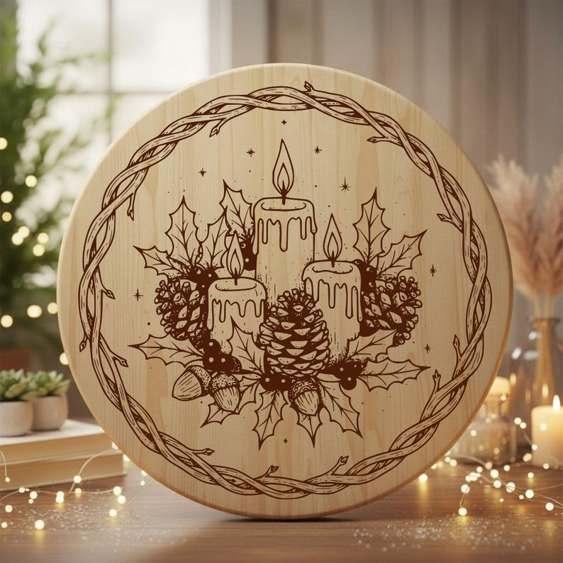 Yule Svg Laser Files Winter Solstice Pagan Celebration SVG Wiccan ...