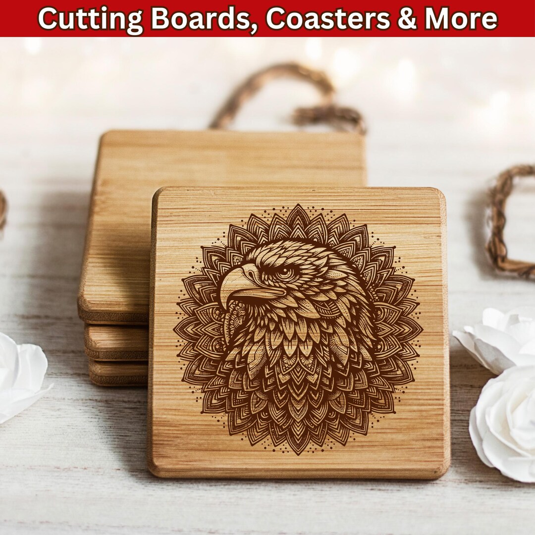Eagle SVG Laser File: Cutting Board Engraving Design - Etsy