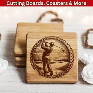 Golf SVG Laser Engraving File, Golf Ball Laser File Svg, Golfer Player ...