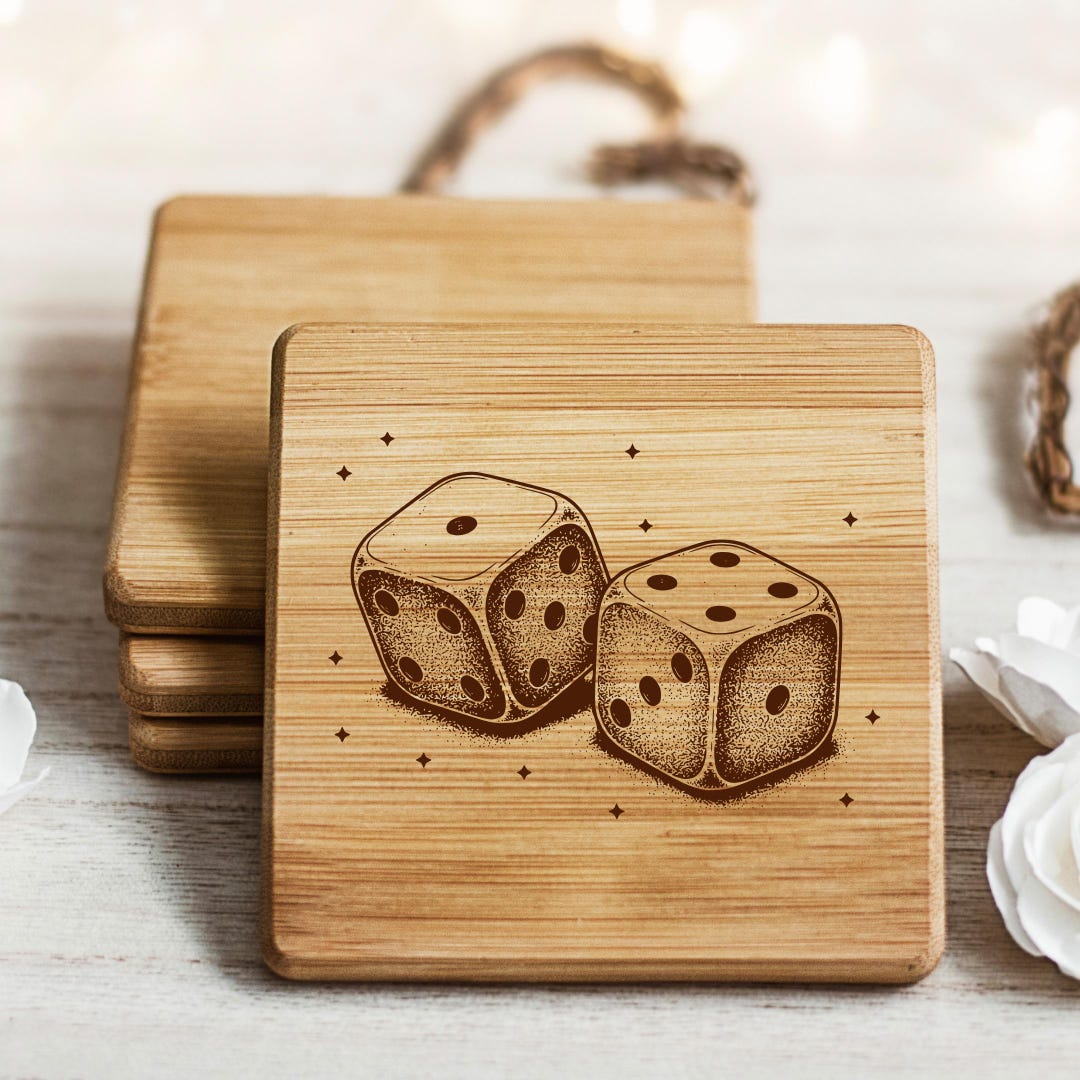 Dice Laser Engraving File, Dice SVG Board Game Laser File, Floral Dice ...