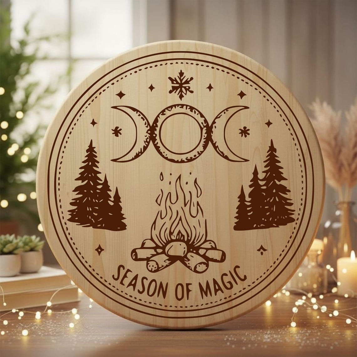 Yule Svg Laser Files Winter Solstice Pagan Celebration SVG Wiccan ...