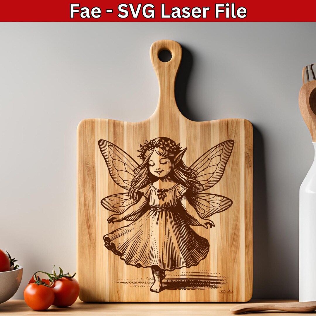 Fae SVG File, Fairy Laser Files, Fantasy Laser Engraving File, Engrave ...