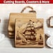 Sailing Ship SVG Nautical Laser File, Ocean Wave SVG, Boat Laser ...