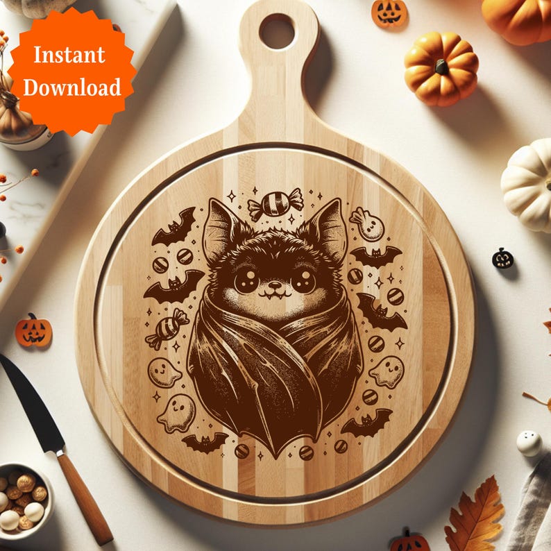 Halloween Bat SVG Bundle Laser Engraving Files - 5 Designs Included - Etsy