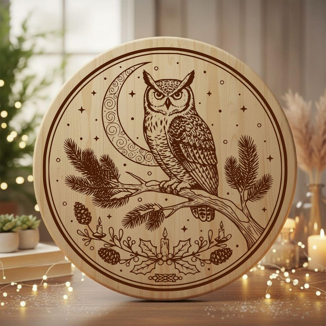 Yule Svg Laser Files Winter Solstice Pagan Celebration SVG Wiccan ...