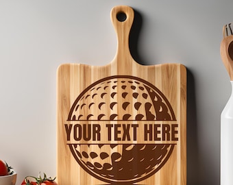 Golf Ball Monogram SVG Laser File for Charcuterie & Cutting Board ...