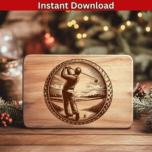Golf SVG Laser Engraving File, Golf Ball Laser File Svg, Golfer Player ...