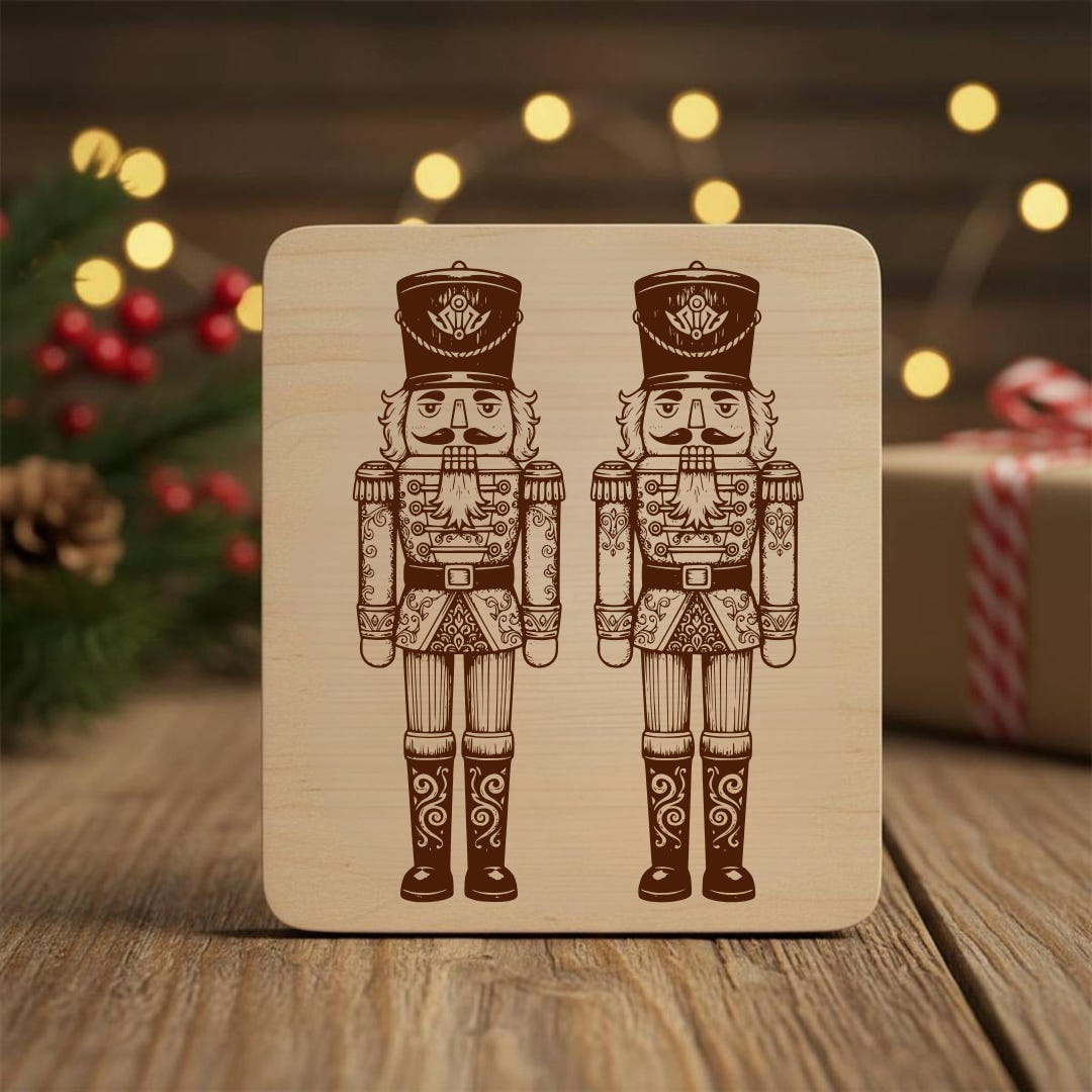 Nutcracker Soldiers SVG Laser File - Christmas Cutting Board Engraving ...