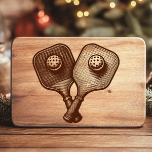 Pickleball SVG File Laser Engraving for Cutting Board Svg Charcuterie ...