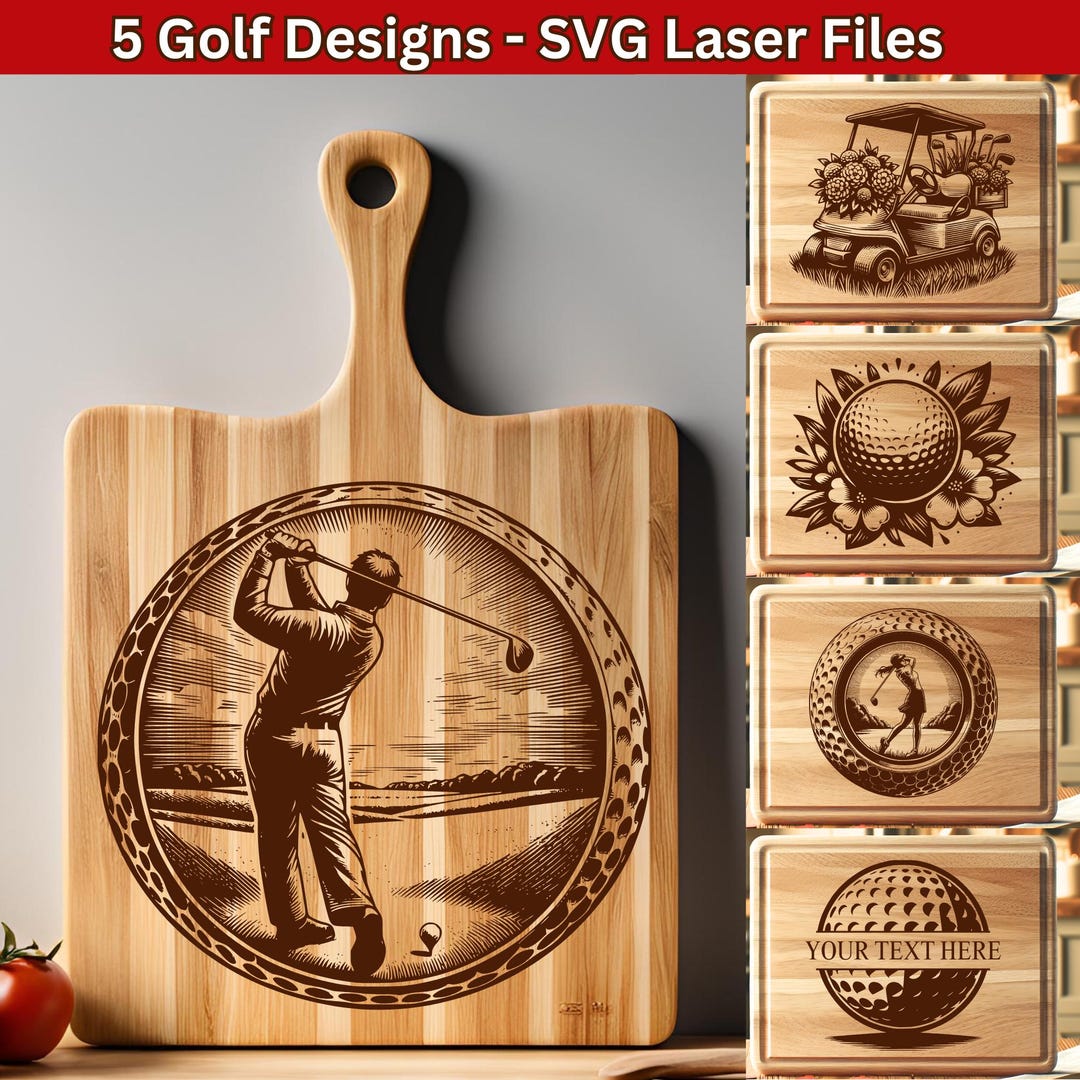 Golf SVG, Golf Laser Files, Golf Ball SVG Files Name Frame, Golfer ...