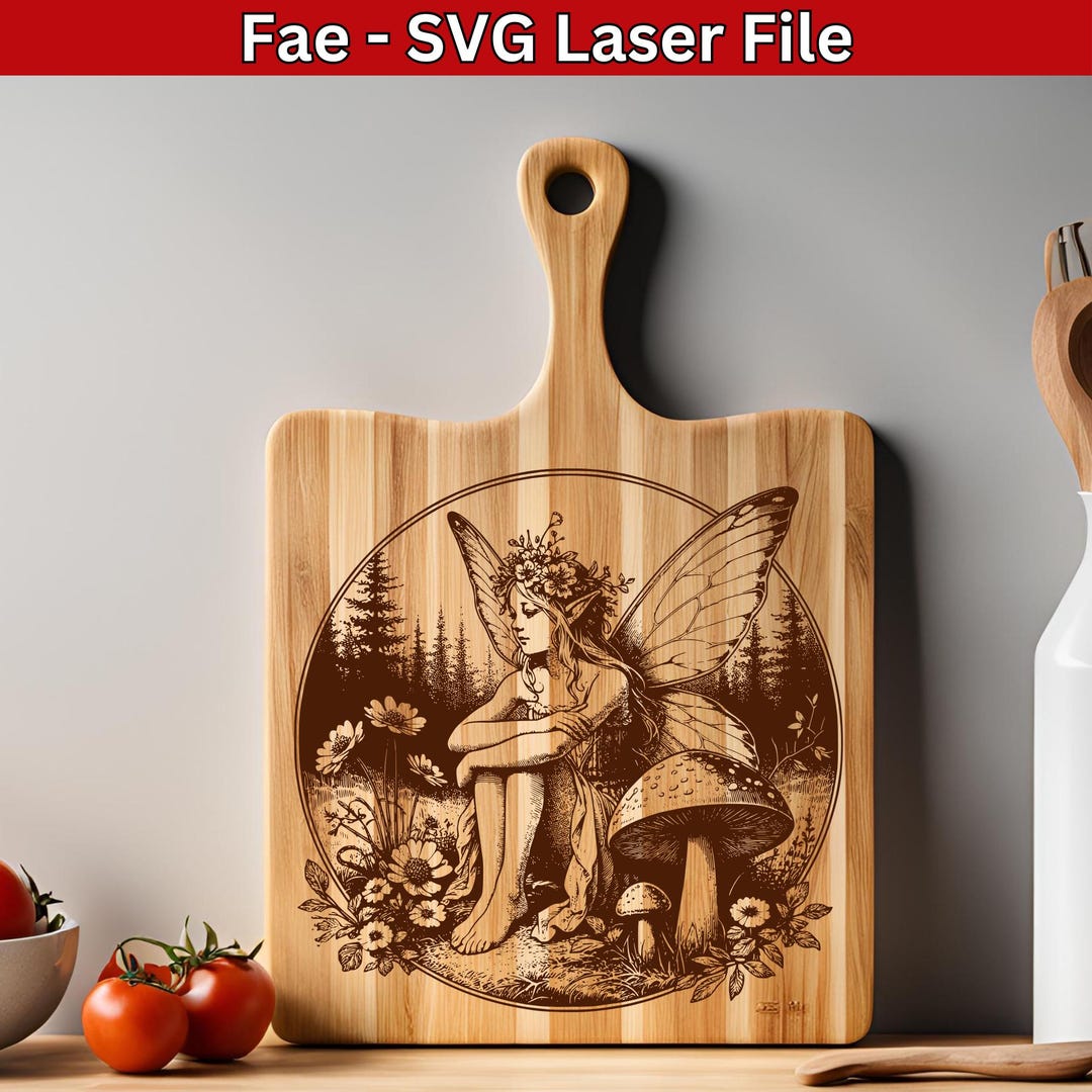 Fae SVG File, Fairy Laser Files, Fantasy Laser Engraving File, Engrave ...