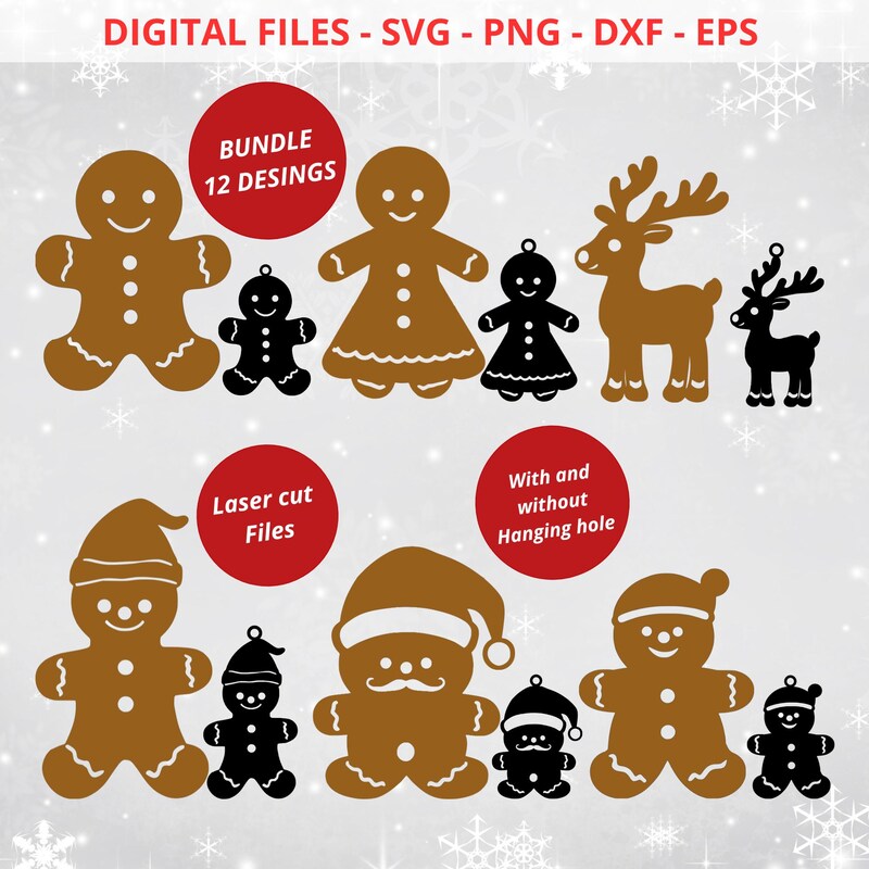 Gingerbread Man Svg - Etsy