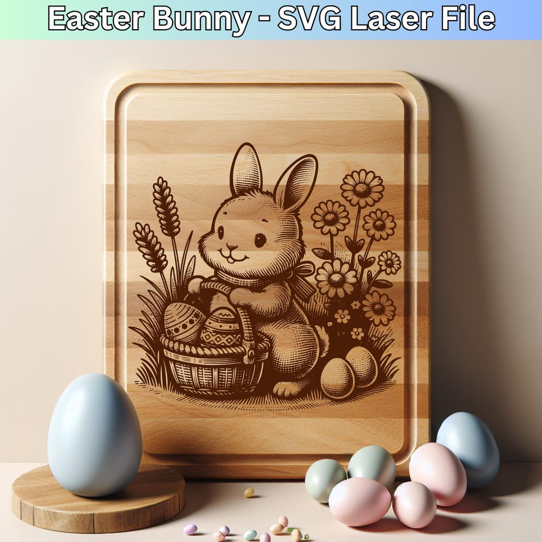 Easter SVG Bunny Laser Files, Easter Laser Engraving File for Cutting ...