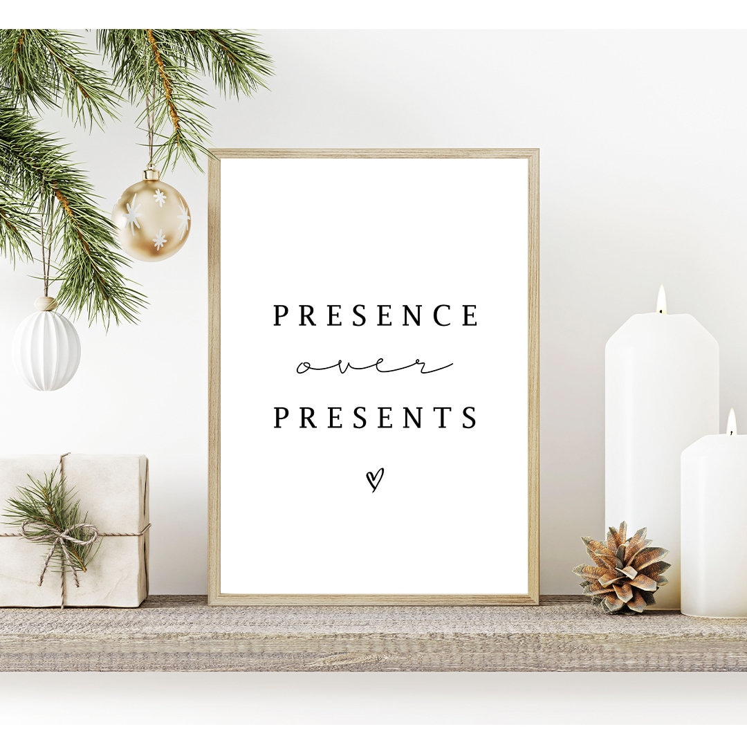 Presence Over Presents Christmas Print - Etsy UK