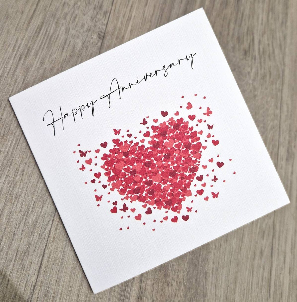 Happy Anniversary Card Anniversary Cards 6x6 White Linen - Etsy