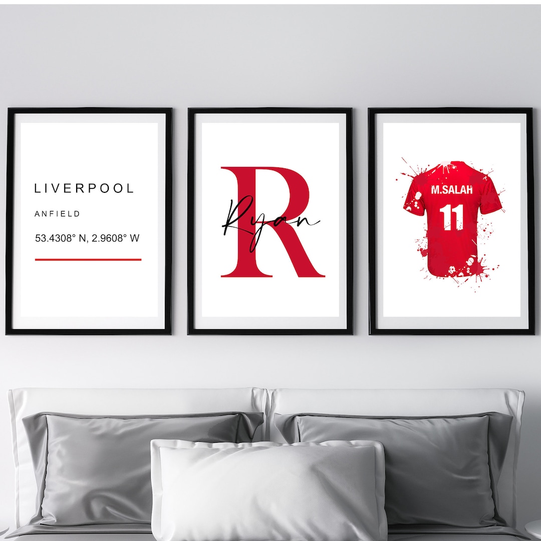 Set of 3 Personalised Liverpool Prints - Football Prints - Etsy UK