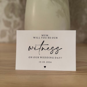 Personalised Will You Be Our Witness Print - Witness Proposal - Wedding ...
