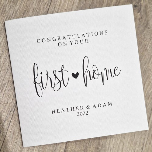 Personalised Congratulations on Your First Home Card First - Etsy UK