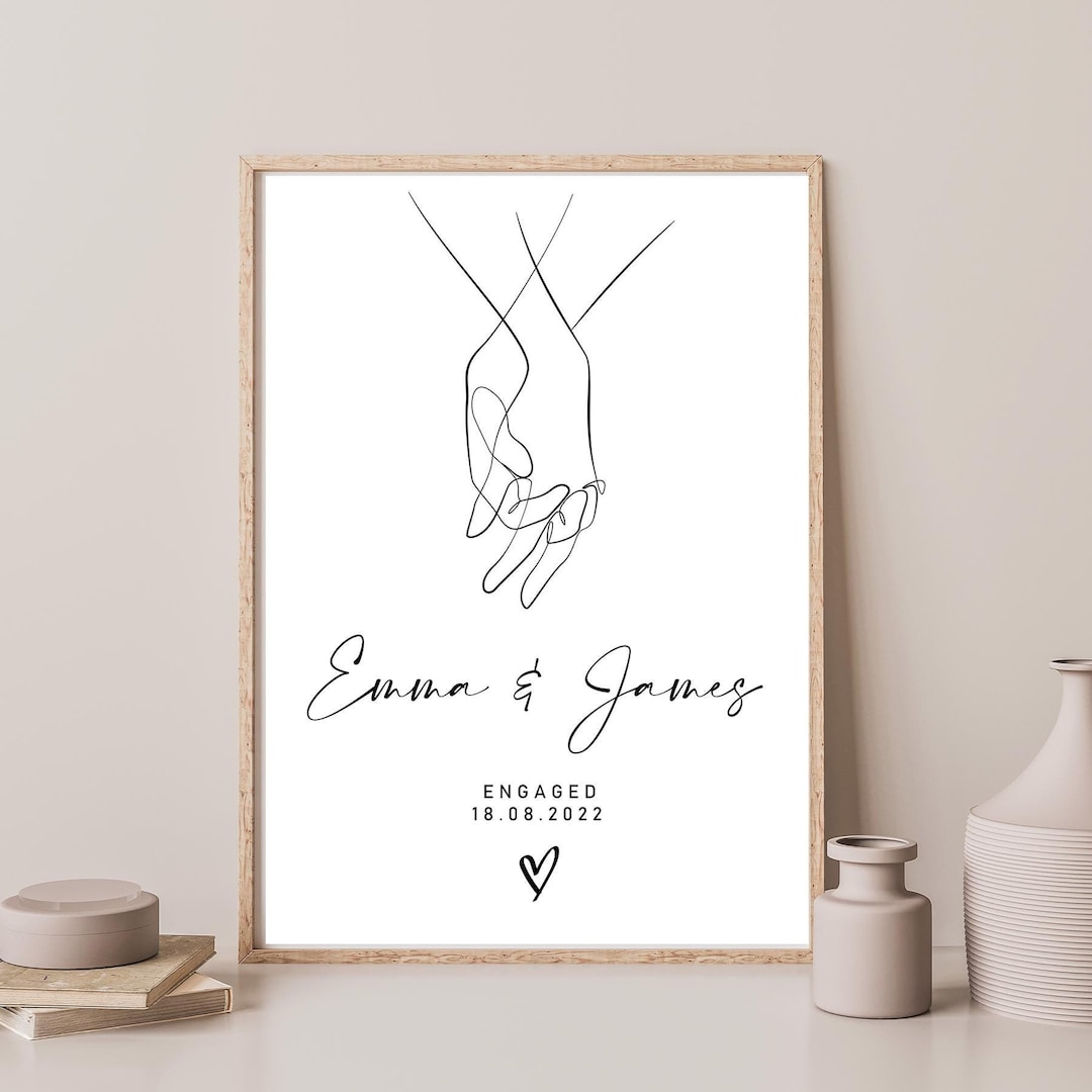 Personalised Engagement Print - Engagement Gift - Etsy UK