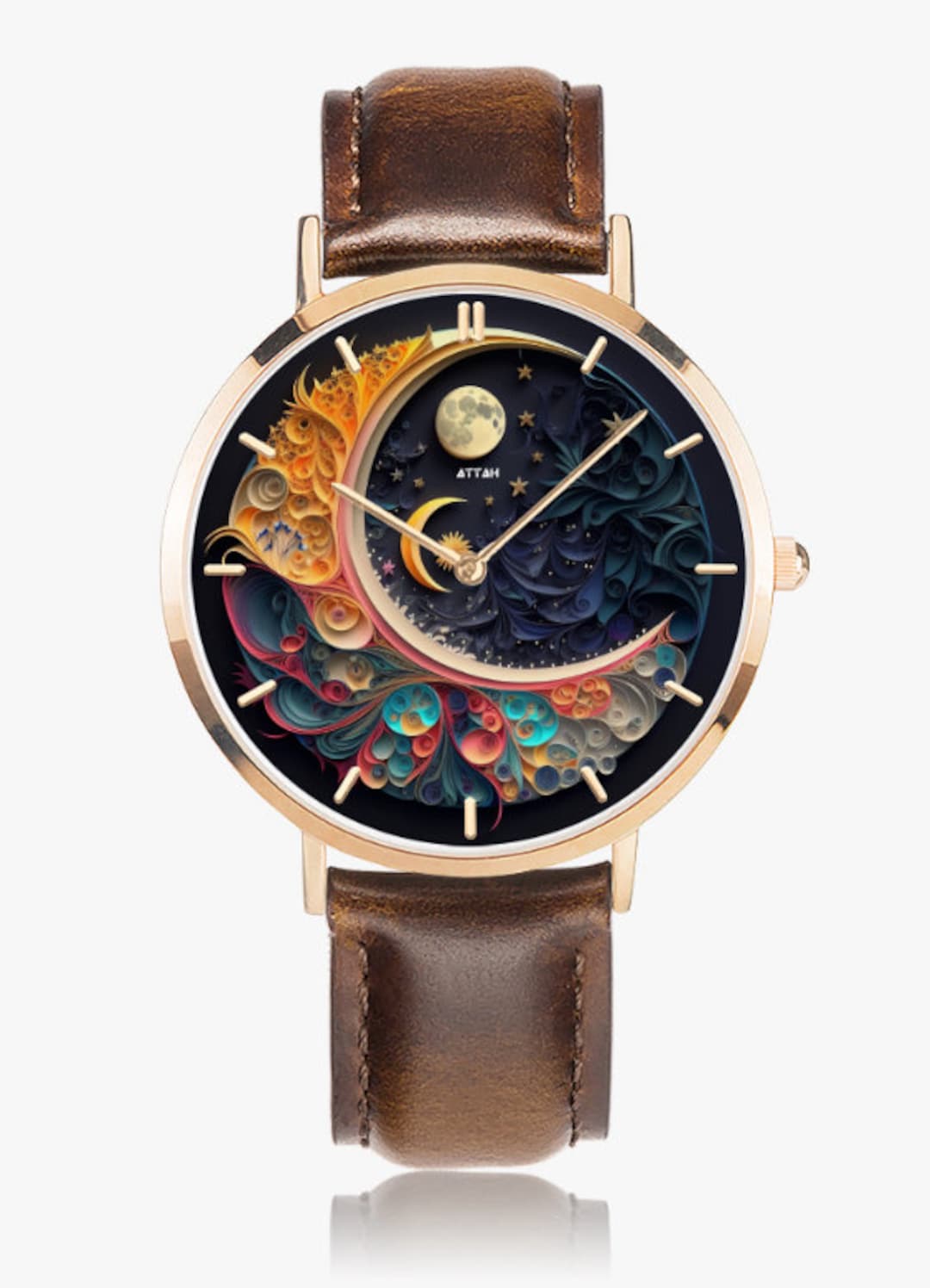 The Star & Moon - Women's Watch - Engraved Watch - Etsy