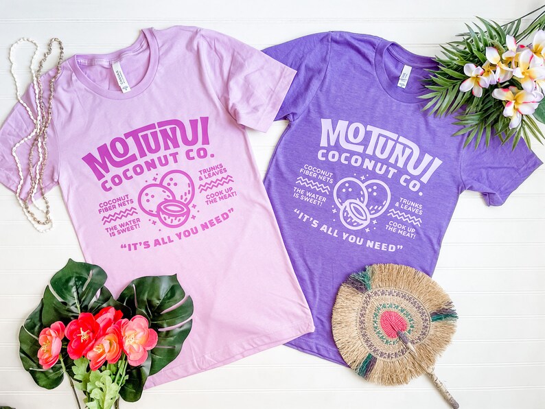 Motunui Coconut Co T-shirt | Moana Disney Shirt | Disney Family Shirts ...