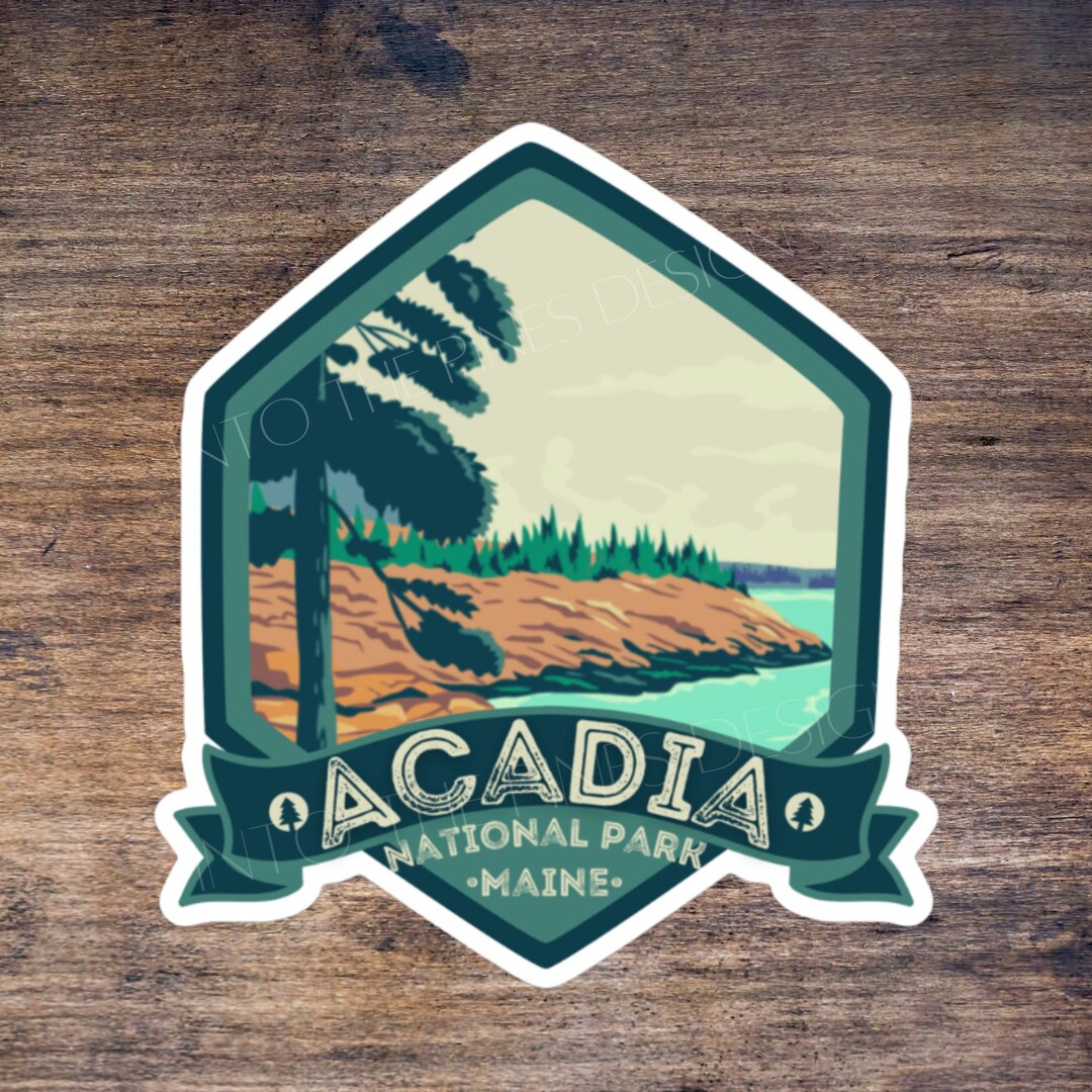 Acadia National Park Stickers, National Park Stickers, Acadia Maine ...