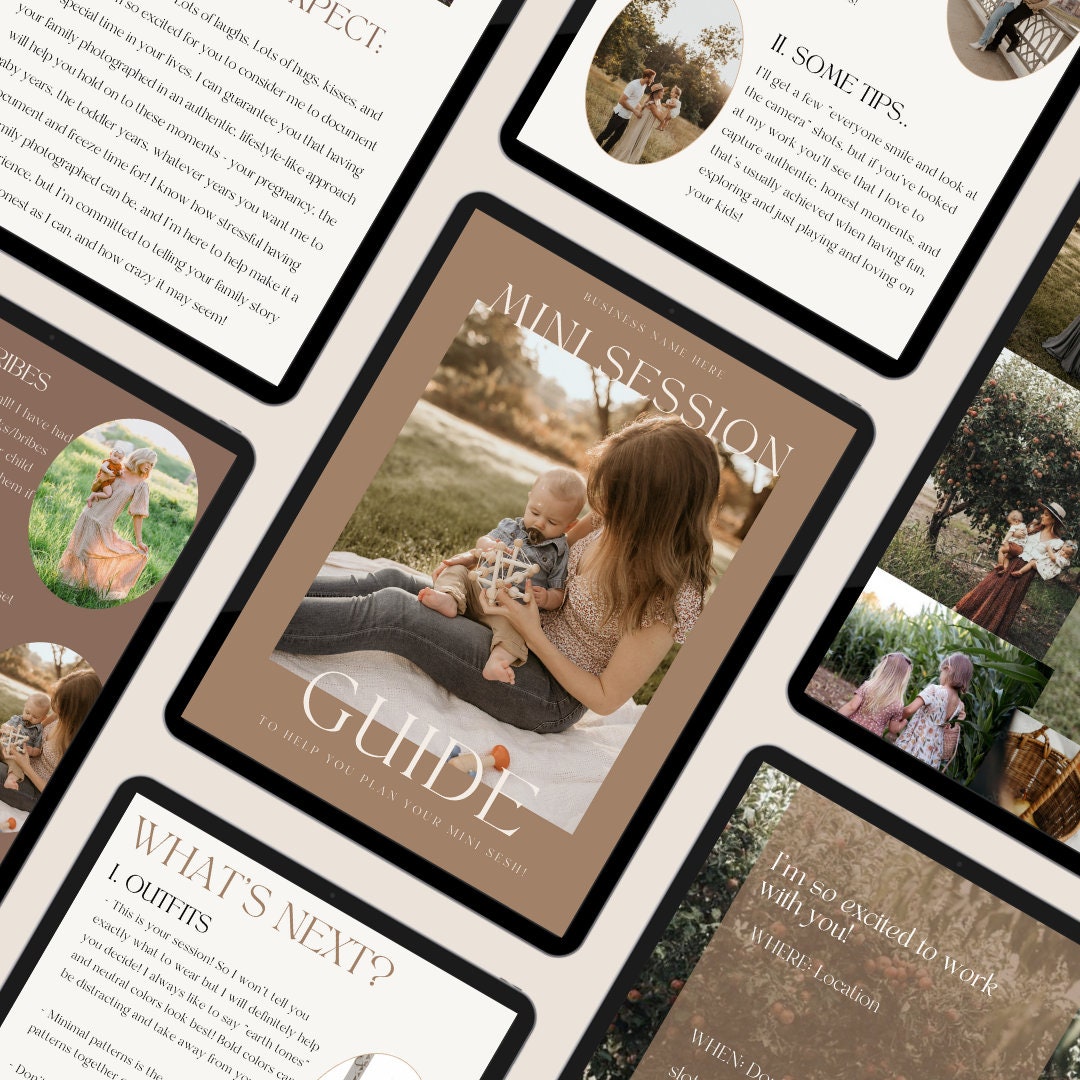 Mini Session Guide Template for Photographers - Etsy