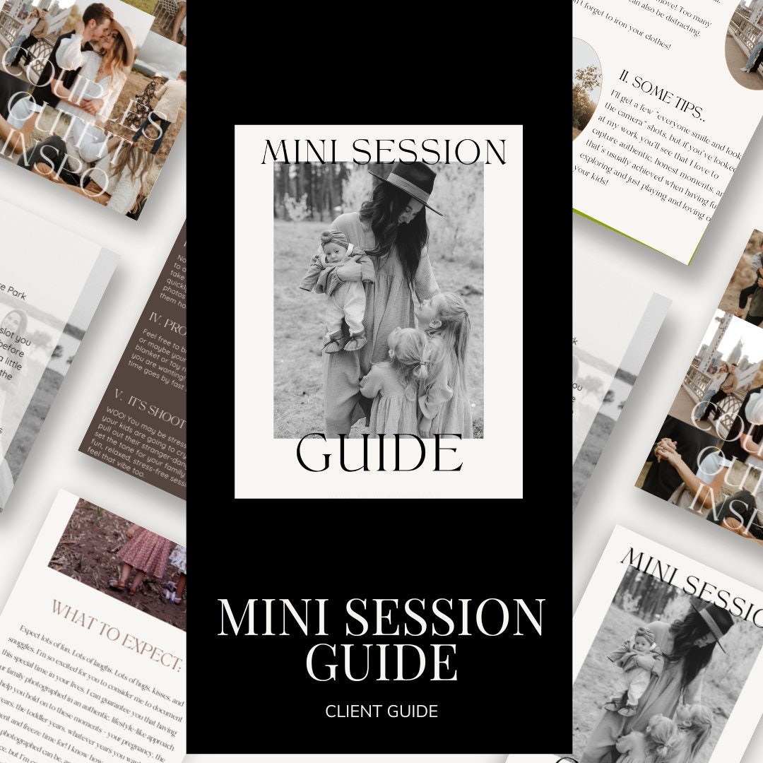 Mini Session Guide Template for Photographers - Etsy