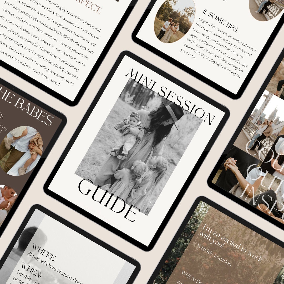 Mini Session Guide Template for Photographers - Etsy