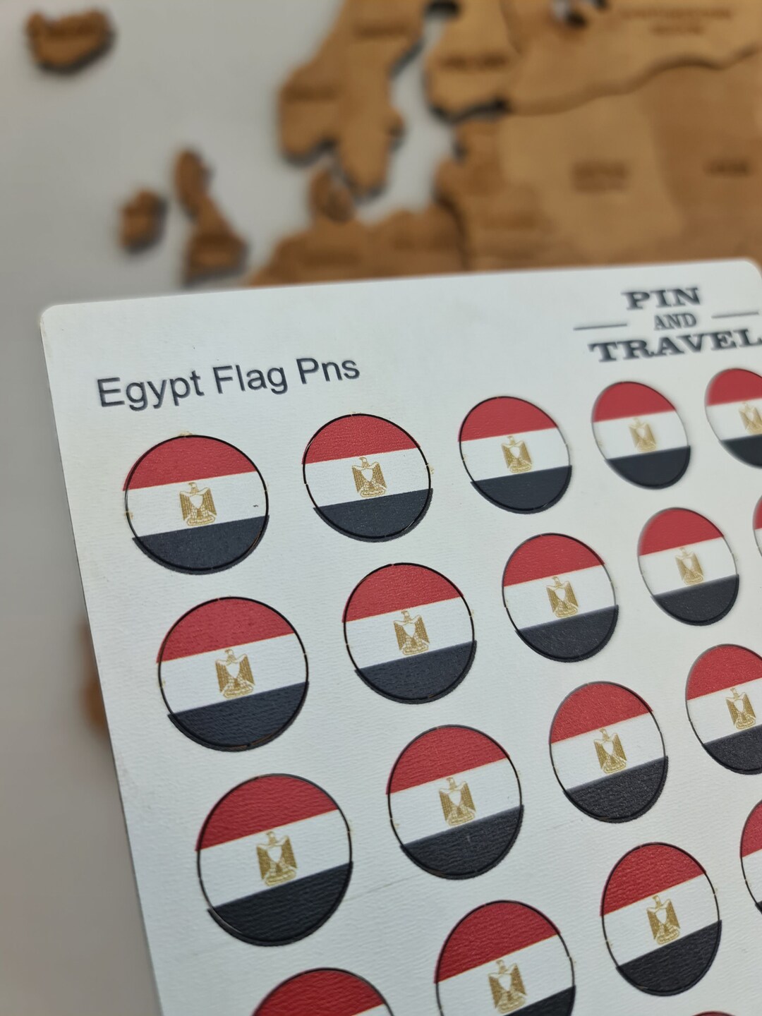 Egypt 50 Pins Flag Country Push Map Wooden Colorful Sticker Magnetic - Etsy