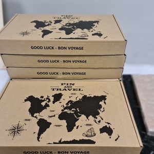 World Map With Countries 6 COLORS and 3 SIZES Large Wall Map Home Decor ...