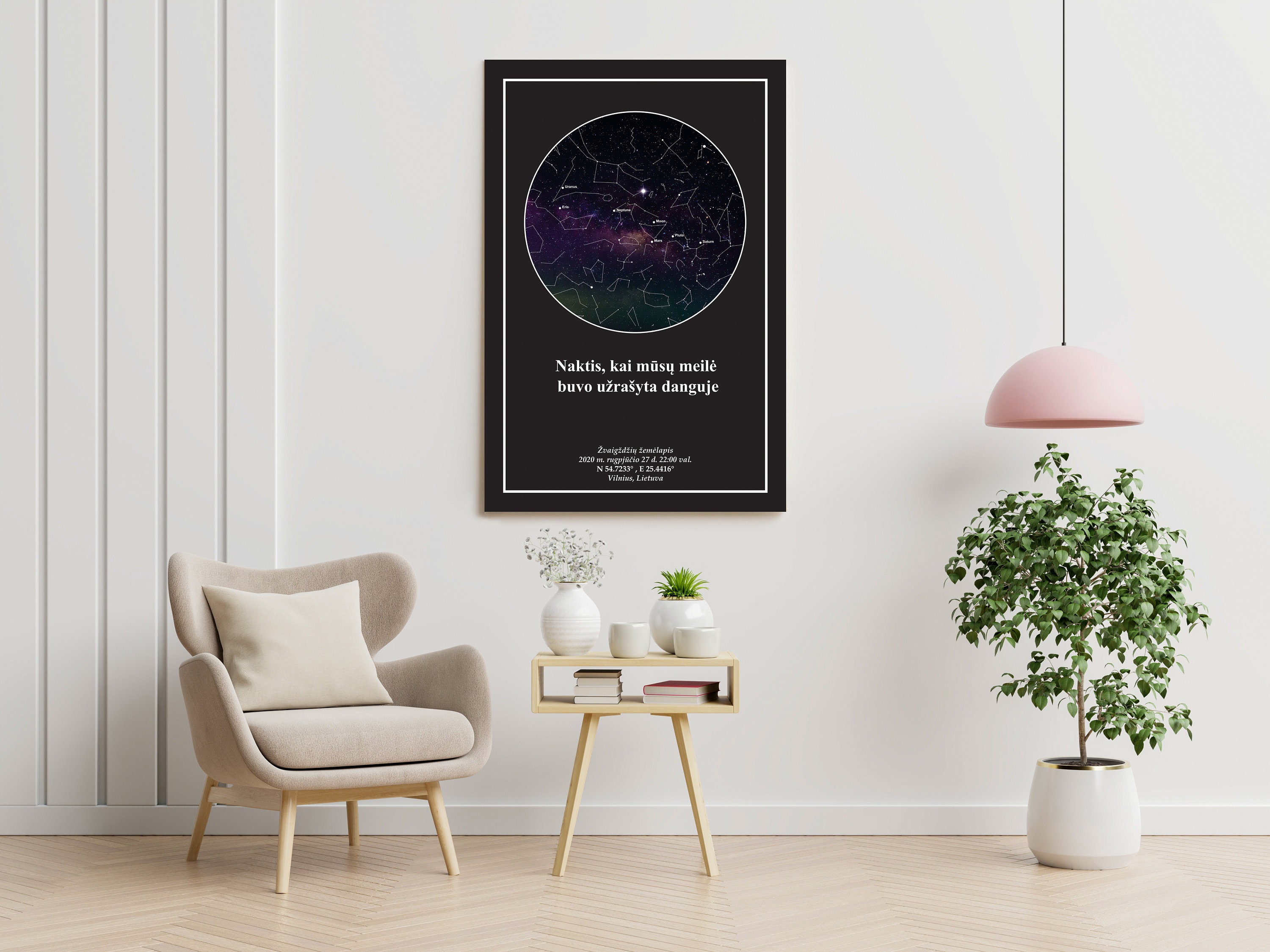 Personalized Gift Star Map Canva Star Map by Date Canva Template Night ...
