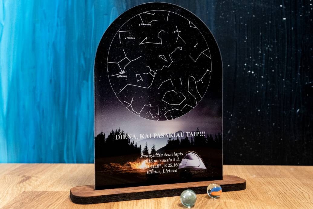 Custom Star Map Acrylic Plaque Star Map by Date Personalized Acrylic ...