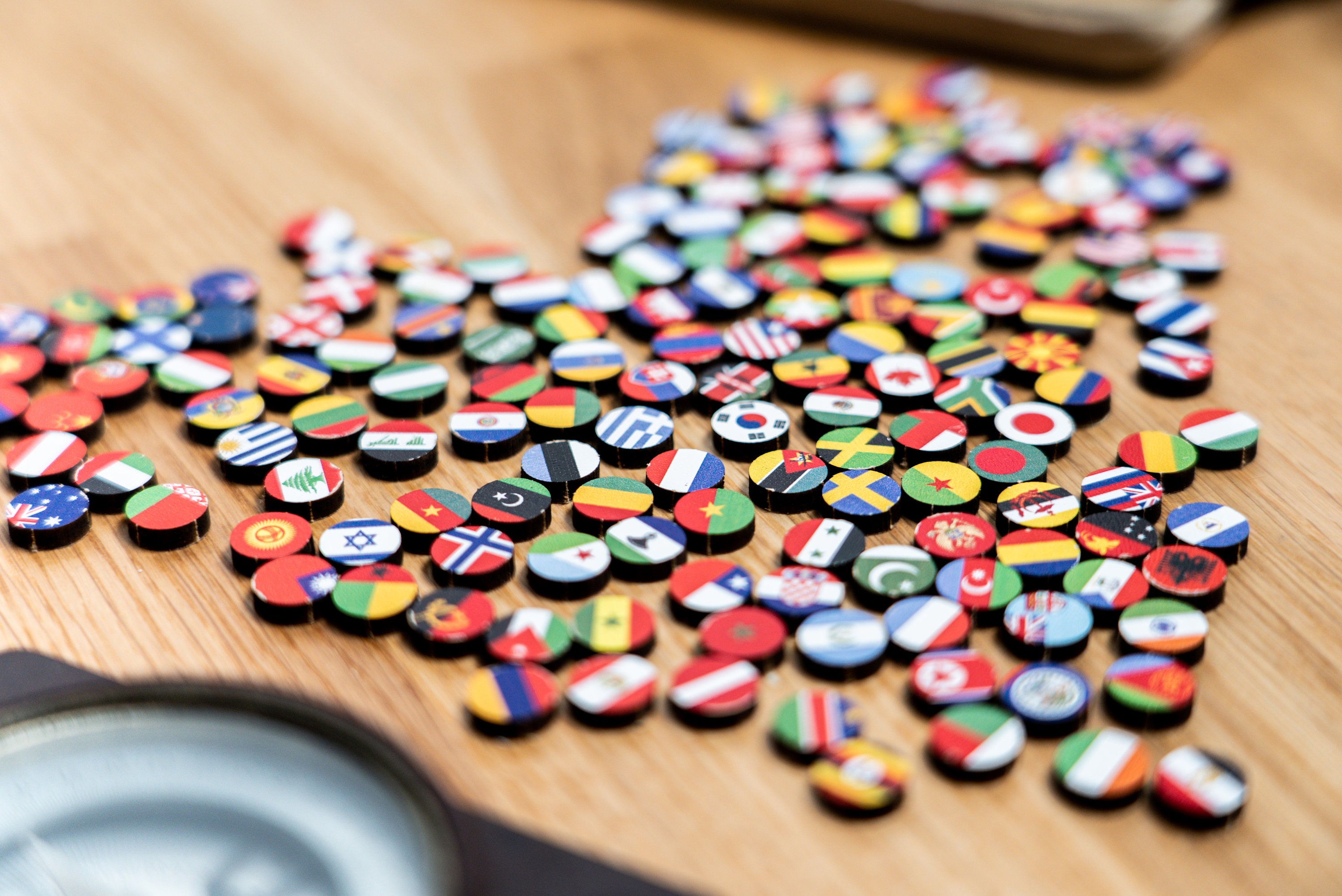 20mm Pins Flag World Countries Push Map Wooden Colorful - Etsy