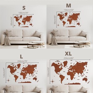 World Map Extra Large Office Wall Decor Housewarming Gift - Etsy
