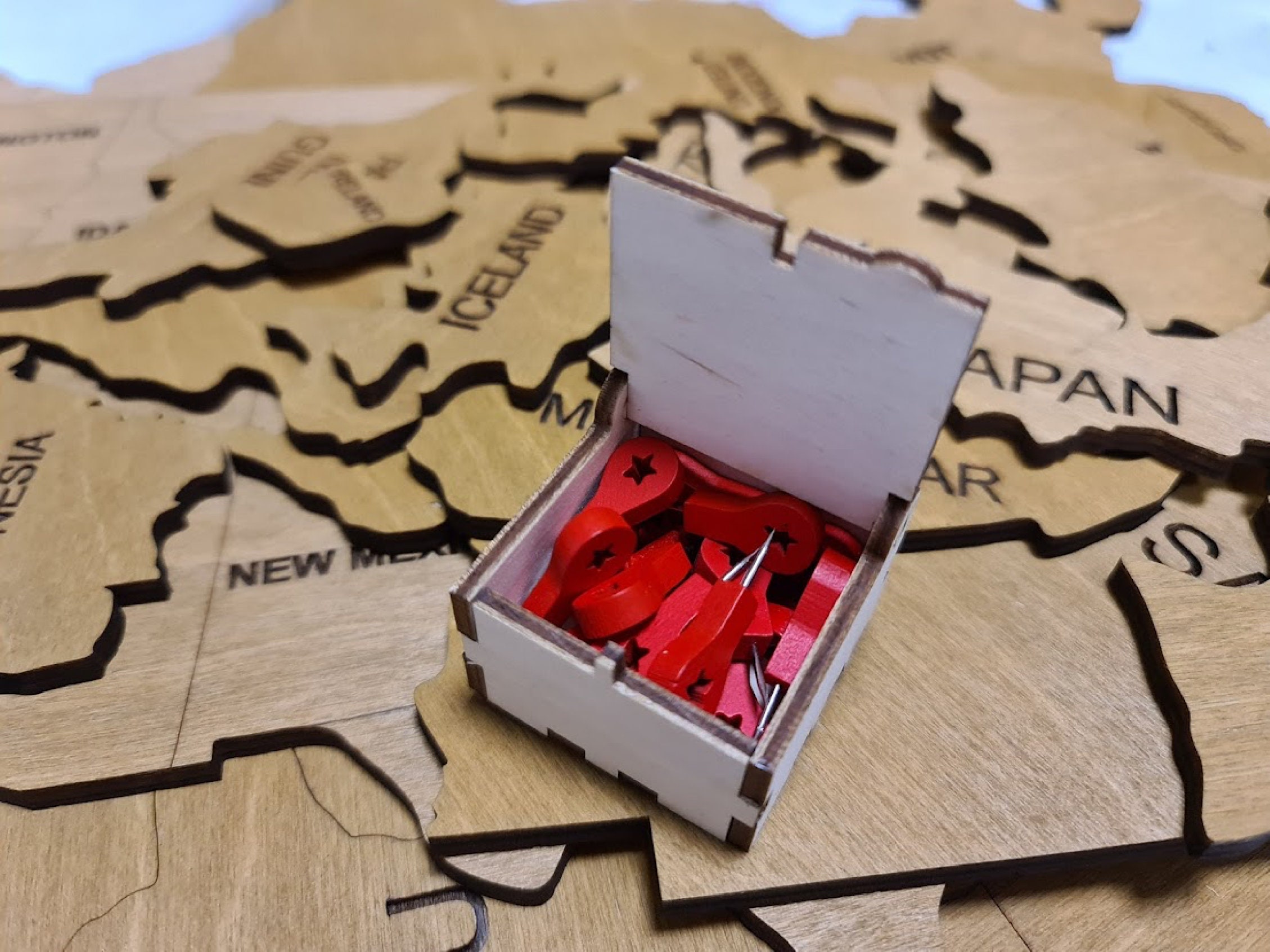 World Map With Countries 6 COLORS and 3 SIZES Large Wall Map Home Decor ...