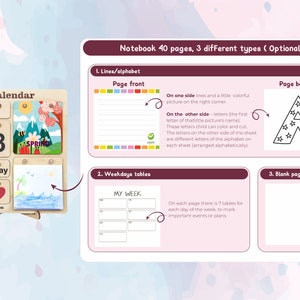 Montessori Calendar 2023 Wooden Homeschool Desk Calendar Montessori ...