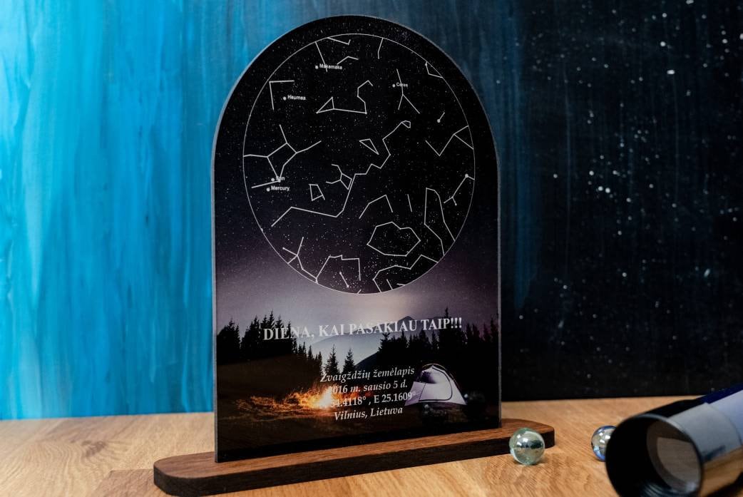 Custom Star Map Acrylic Plaque Star Map by Date Personalized - Etsy