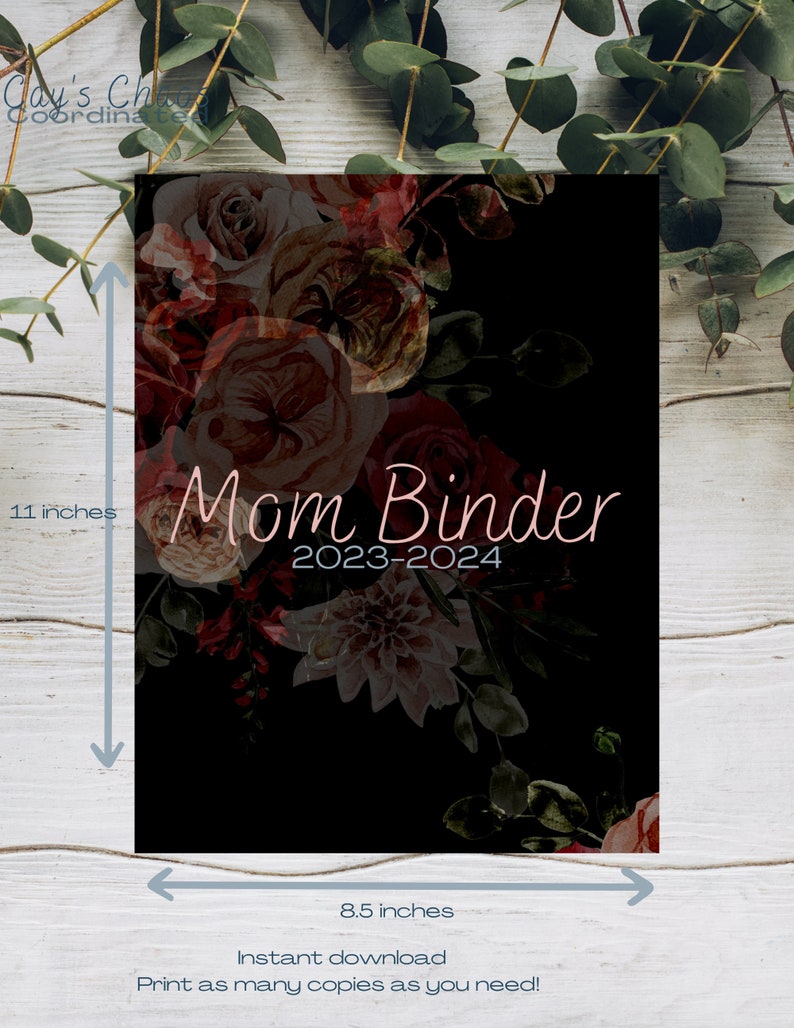 MOM BINDER, Mom Binder Printable, Mom Planner, Mom Planner Printable ...