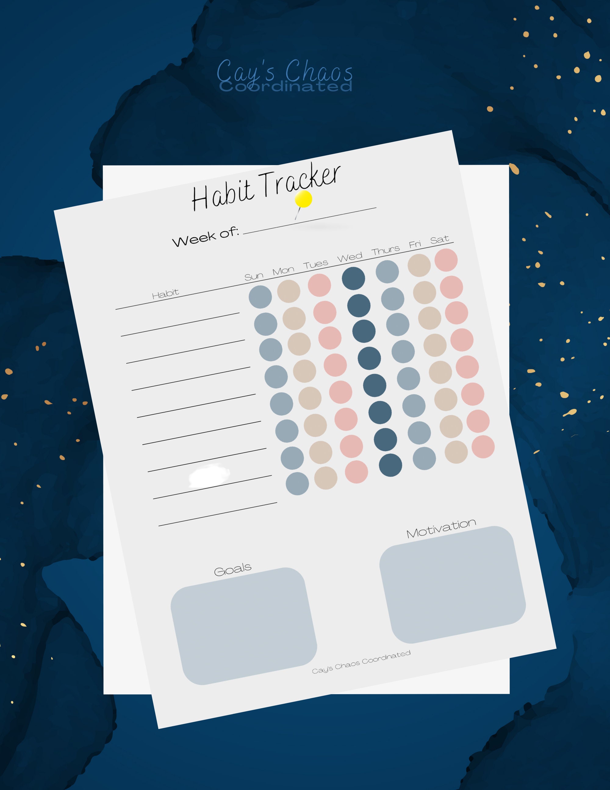 Weekly HABIT TRACKER Digital Download, Habit Tracker Printable, Habit ...