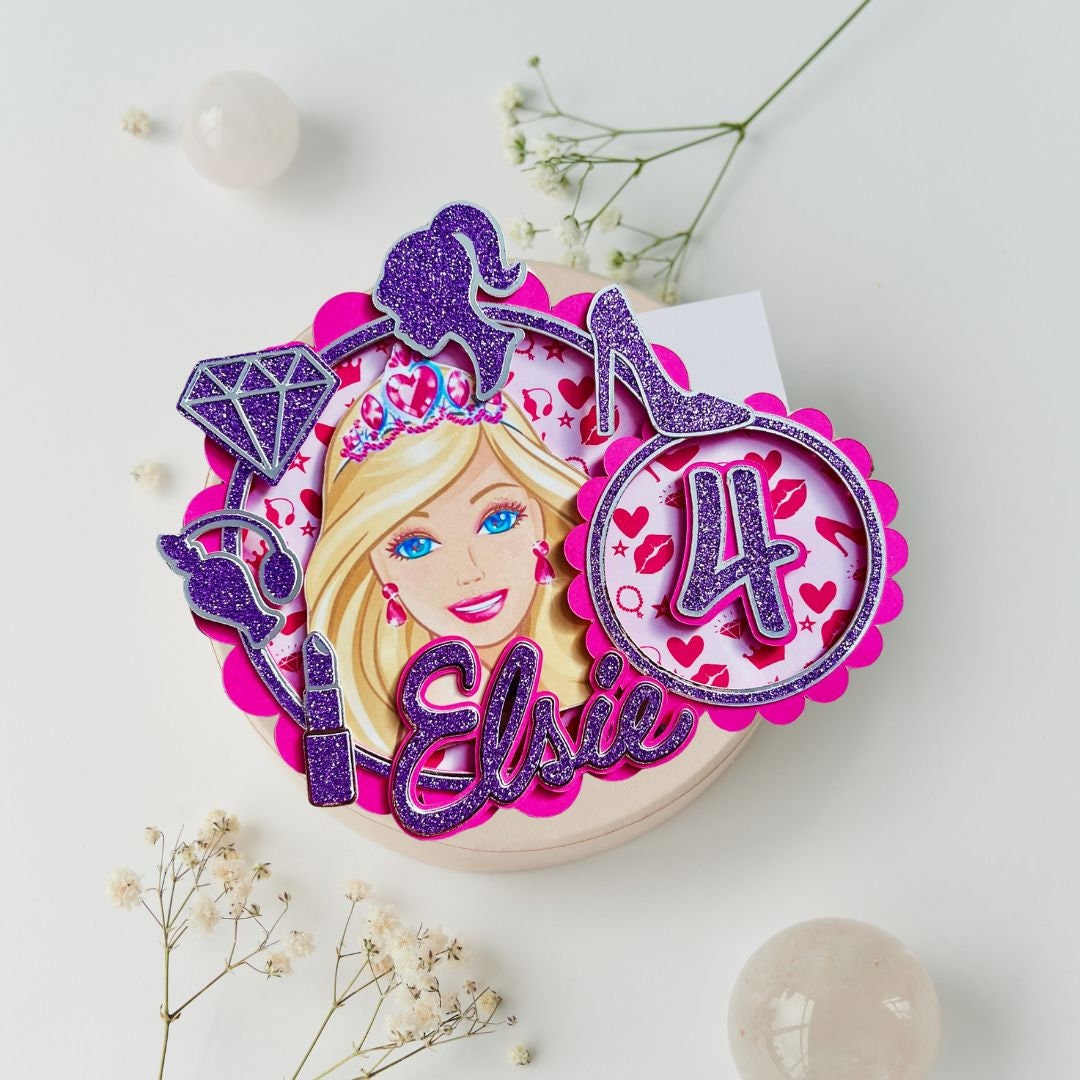 Personalised Barbie Birthday Cake Topper - Etsy