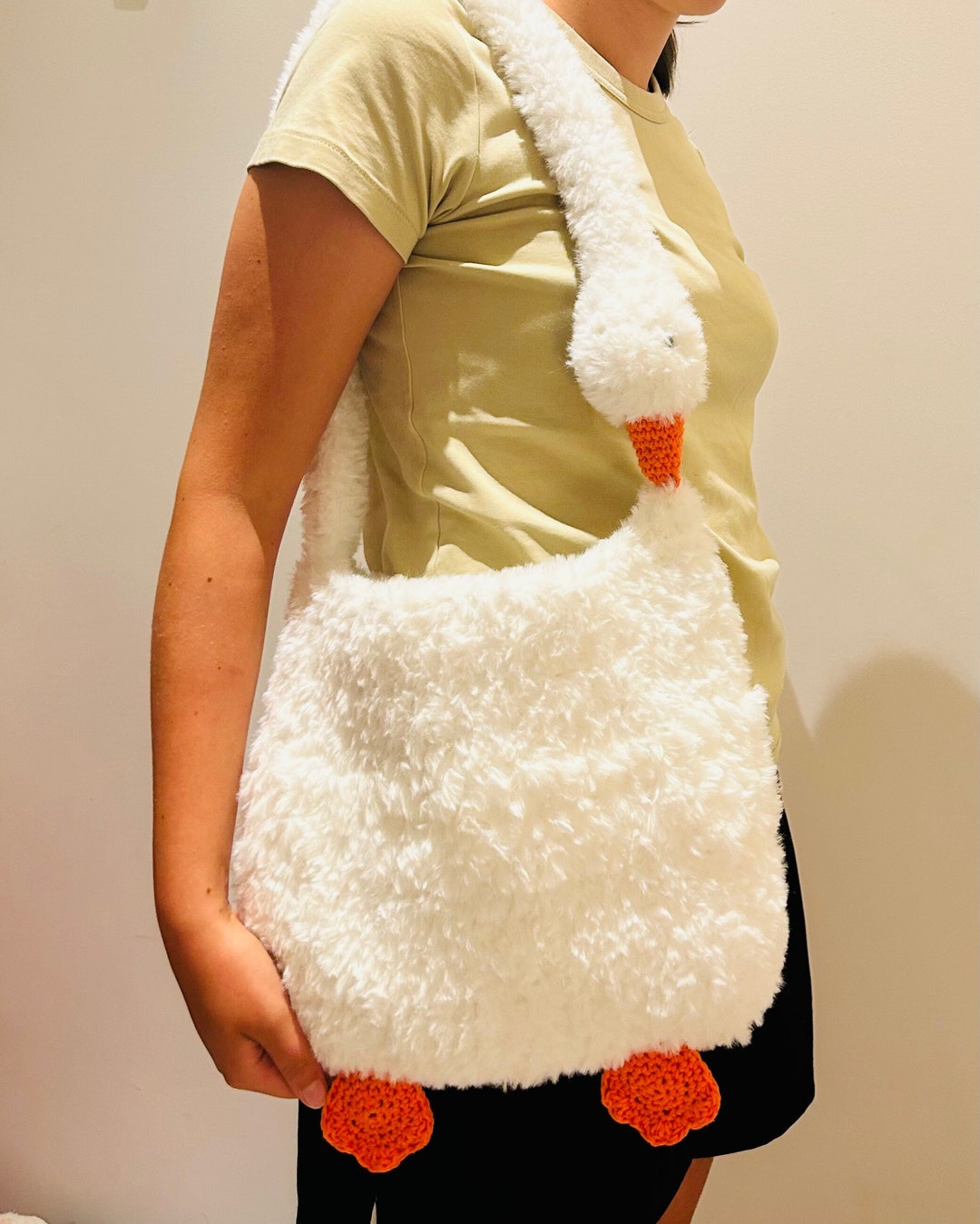 Crochet Fluffy Goose Bag Pattern - Etsy