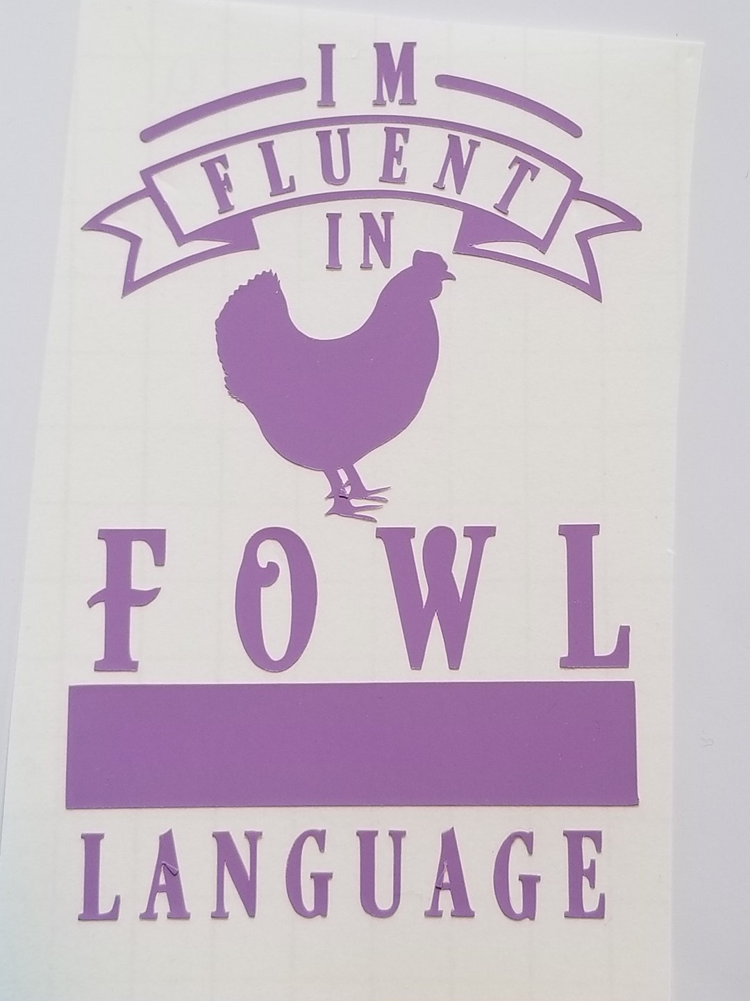 Fowl Language Decal - Etsy