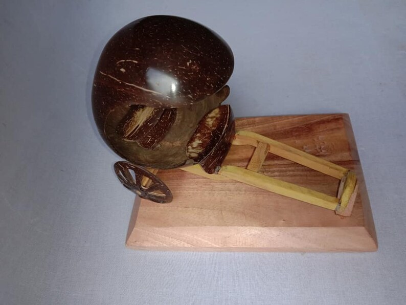 Wood and Coconut Shell Cart Horse Cart Wagon Wooden Cart - Etsy