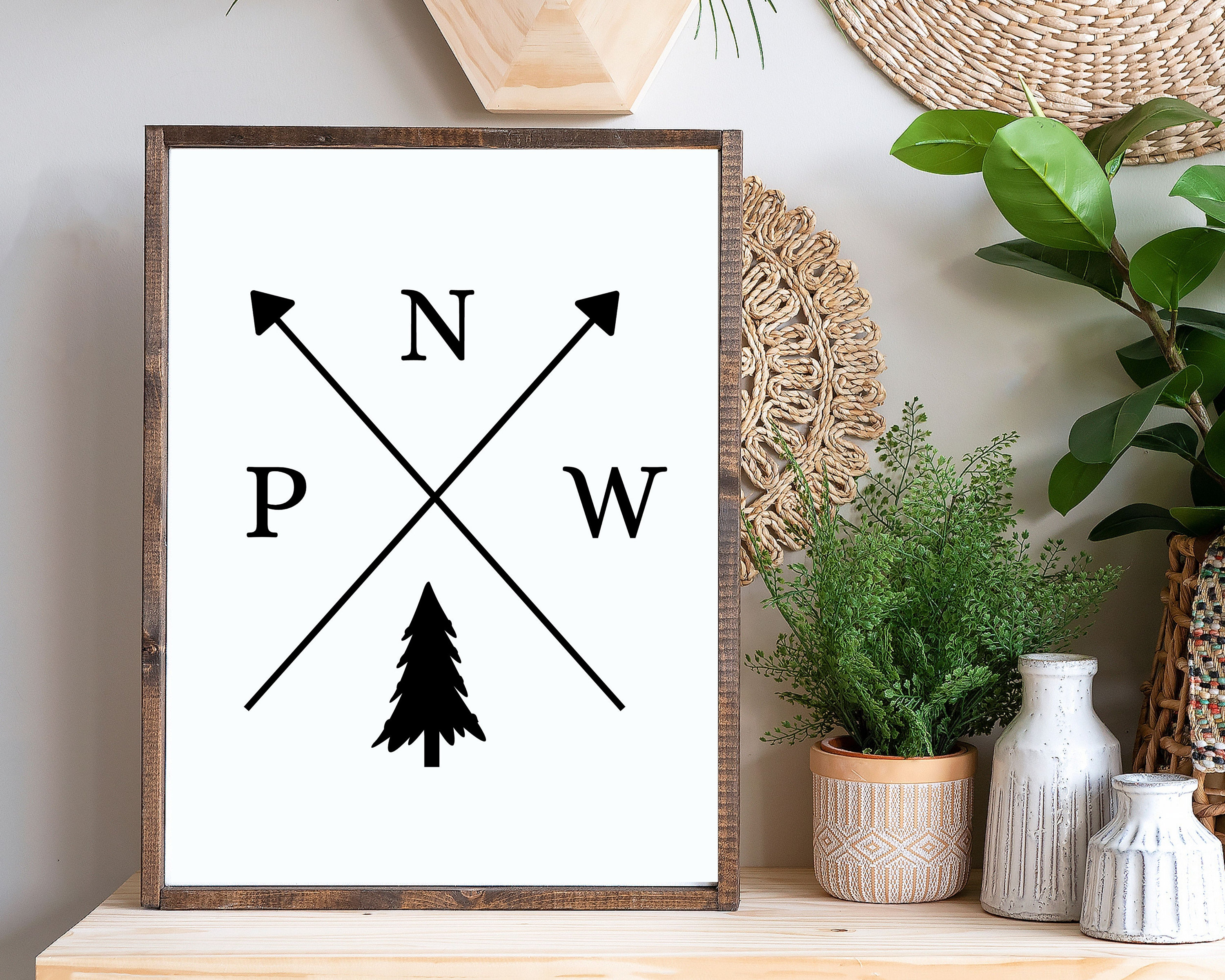 Pacific Northwest Sign Printable, PNW Sign, Minimalist PNW Wall Decor ...