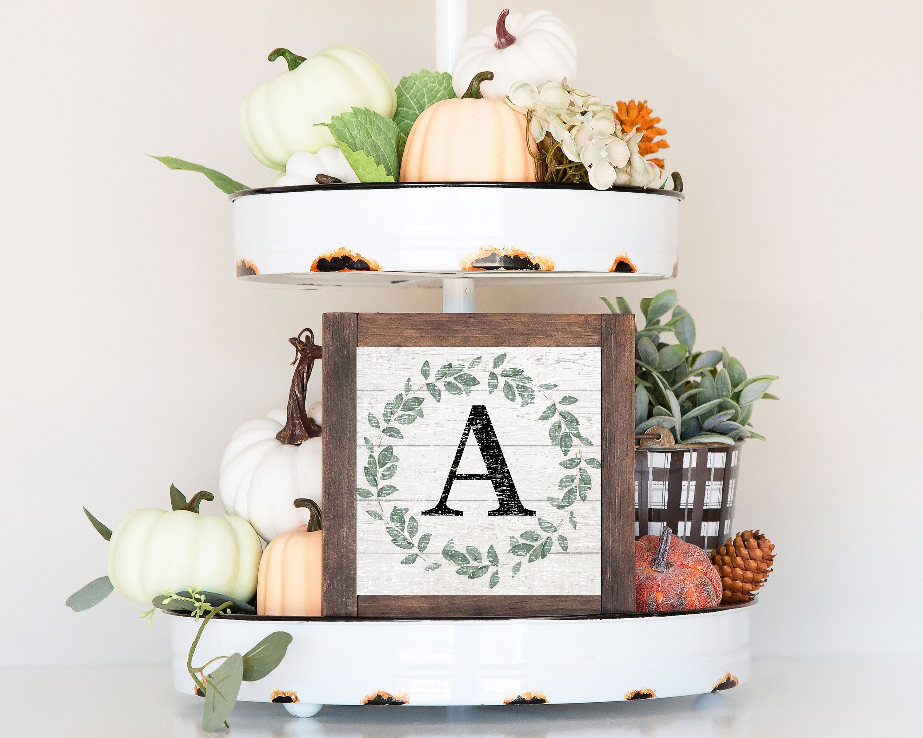Personalized Family Name Printable Sign, Nursery Monogram Print Sign ...