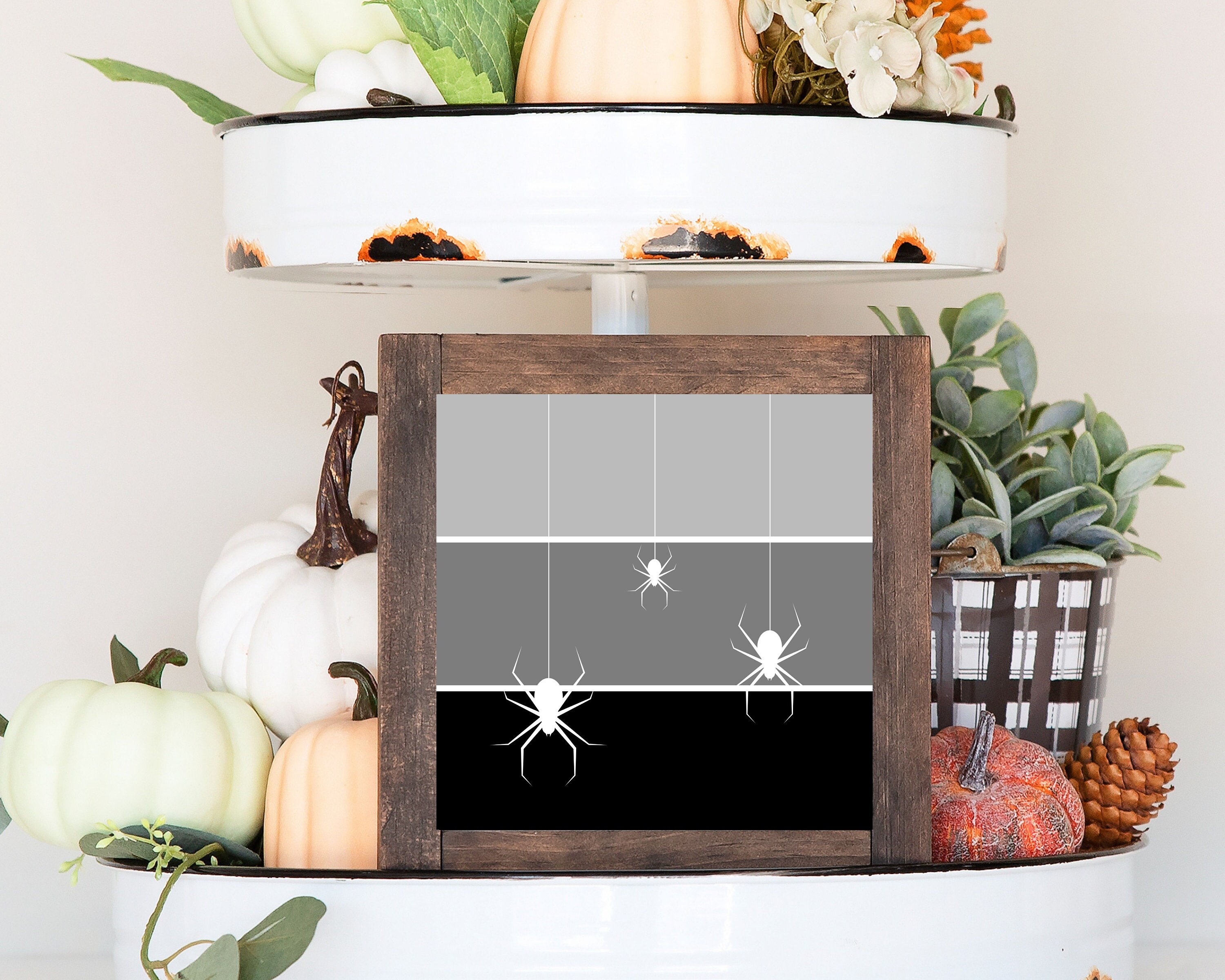 Halloween Printable Wall Art, Spider Printable, Farmhouse Halloween ...