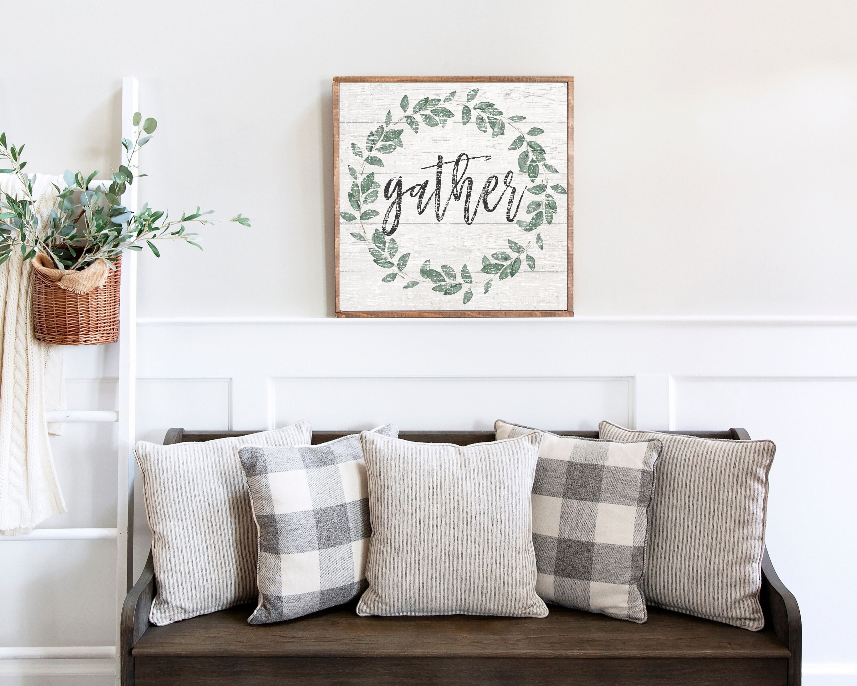 Farmhouse Sign Printable, Gather Printable Sign, Farmhouse Gather Wall ...